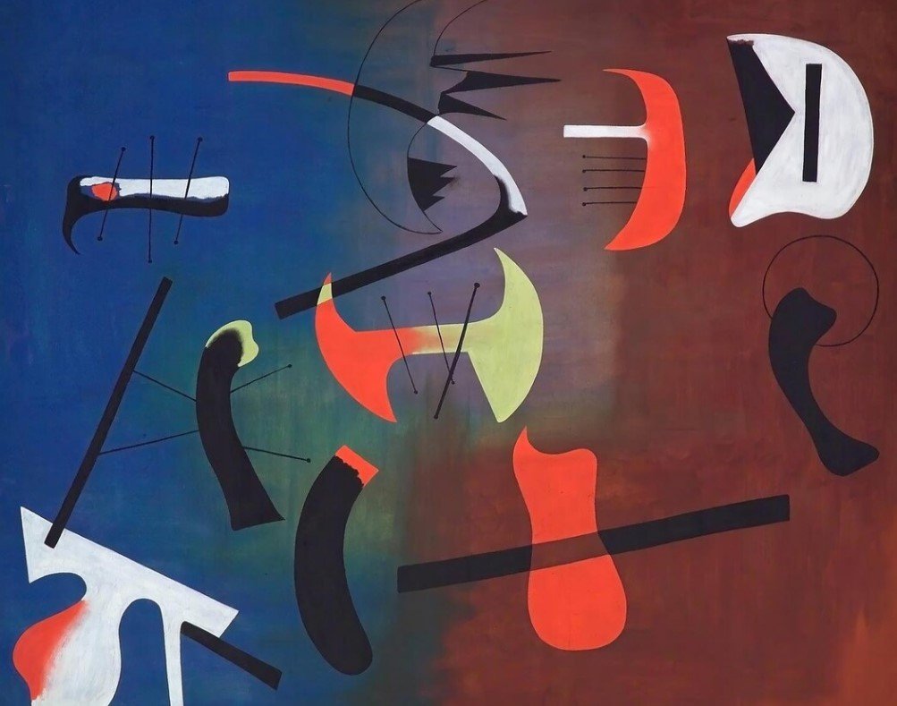 Joan Miró Painting 1933 Between Collages and Darkness